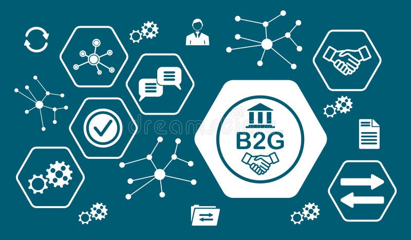 Concept of b2g stock illustration. Illustration of communication ...