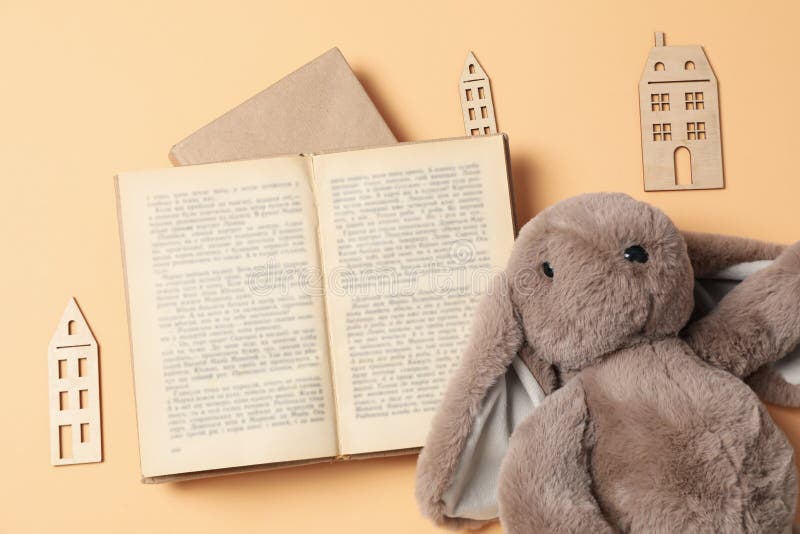 Concept of Baby Book or Books for Children, Top View Stock Image ...