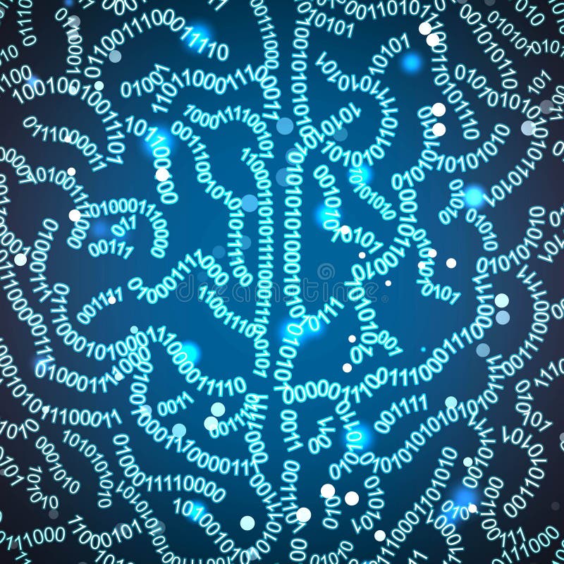 Concept Background Of Brain Formed With Binary Code Stock Vector ... Concept Background Of Brain Formed With Binary Code Stock Vector ...