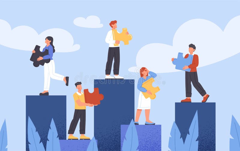 Concept of bad teamwork stock vector. Illustration of vector - 264139027