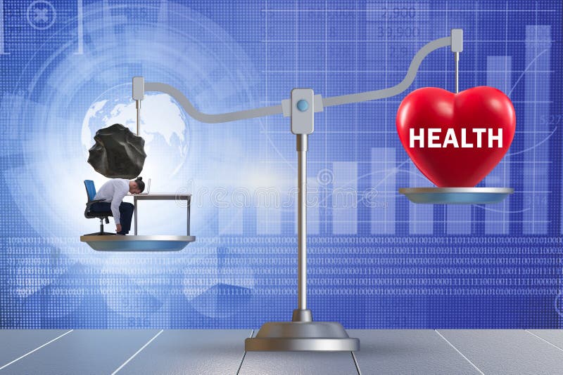 Concept of Balance between Work and Health Stock Photo - Image of busy ...