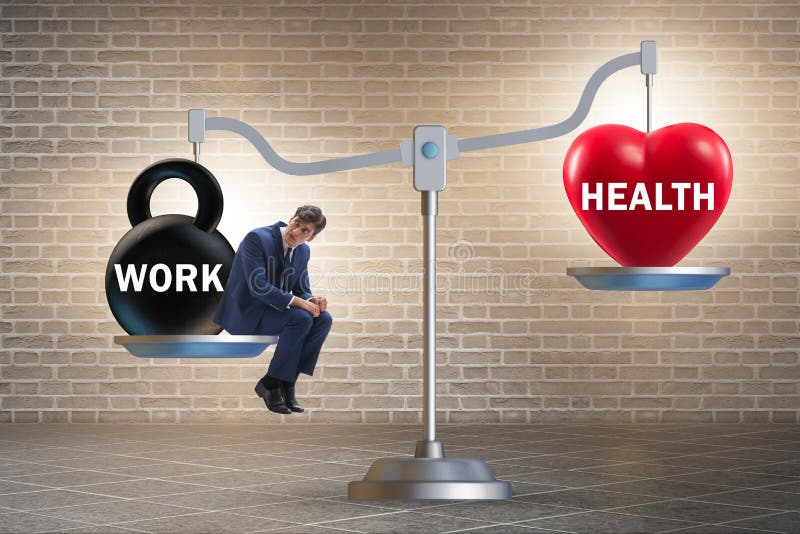 Concept of Balance between Work and Health Stock Image - Image of ...
