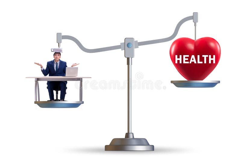 Concept of Balance between Work and Health Stock Image - Image of ...