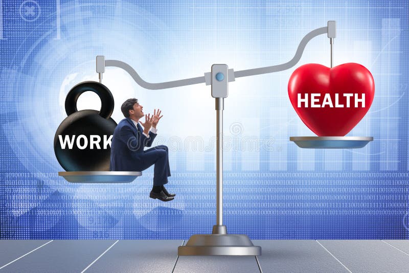 Concept of Balance between Work and Health Stock Photo - Image of ...