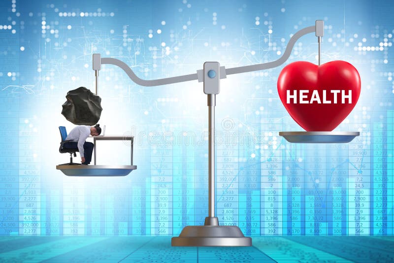 Concept of Balance between Work and Health Stock Image - Image of ...