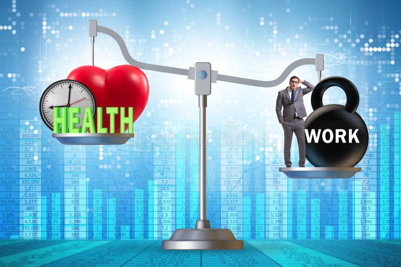 Concept of Balance between Work and Health Stock Image - Image of ...