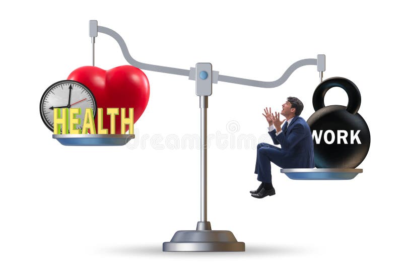 Concept of Balance between Work and Health Stock Image - Image of ...