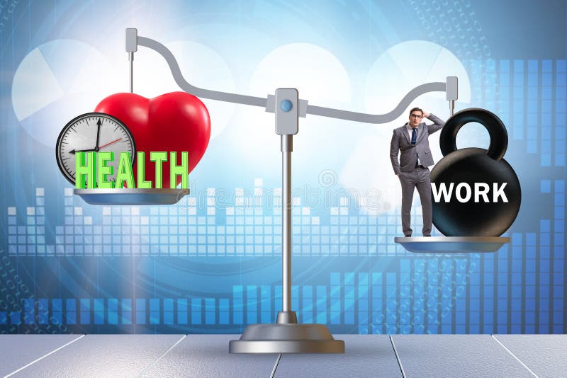 Concept of Balance between Work and Health Stock Photo - Image of ...