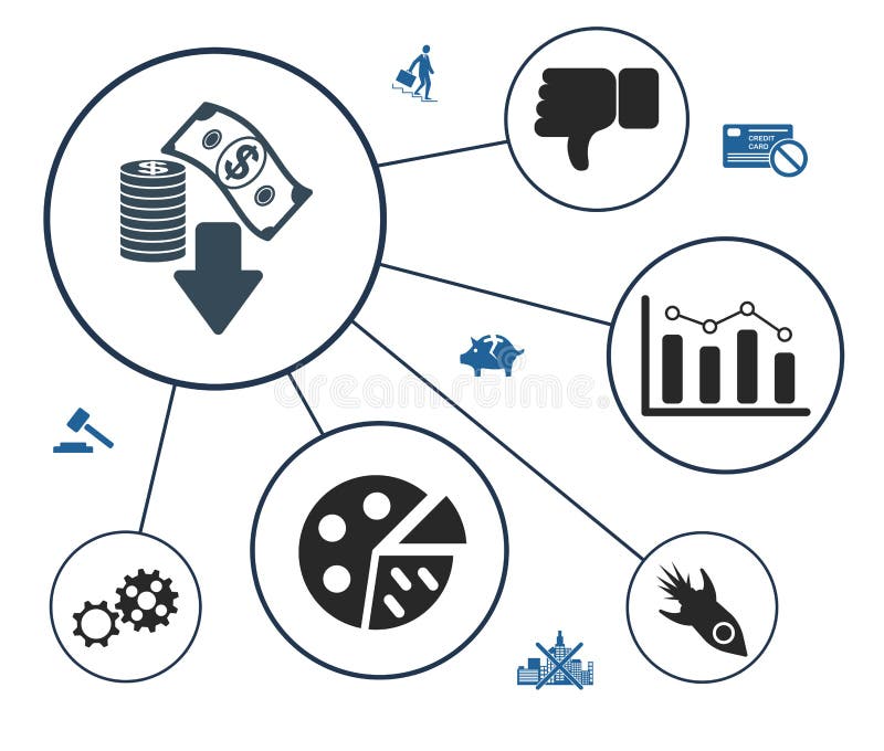 Concept of bankruptcy stock illustration. Illustration of money - 243585776