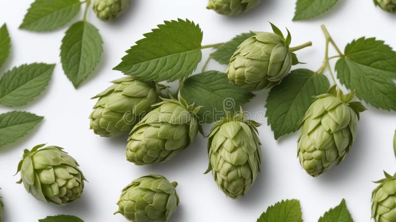 Beer Hops Isolated on White Background. Generative AI Stock ...