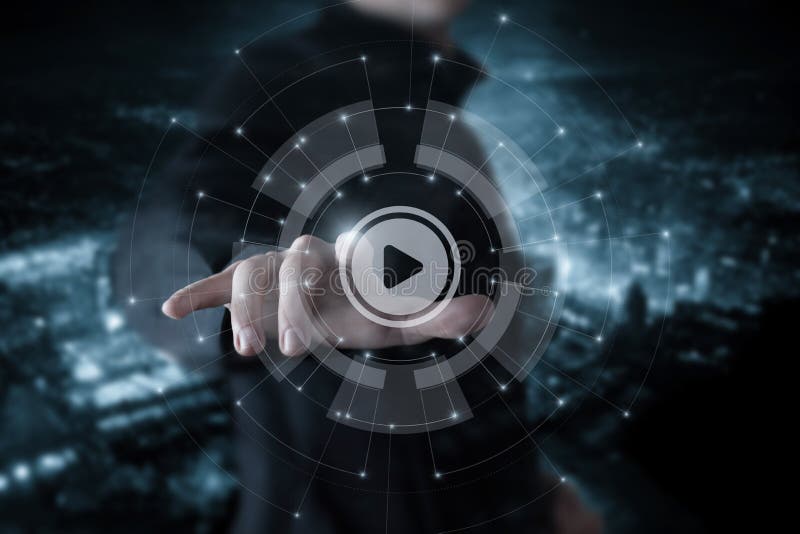 Concept of the Beginning of a Video Demonstration or the Start of a ...