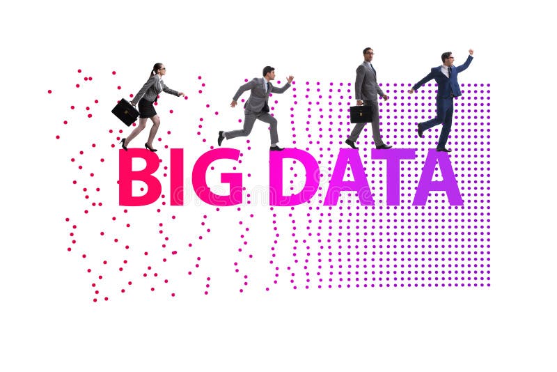 Concept of Big Data and Data Mining with Business People Stock Photo ...