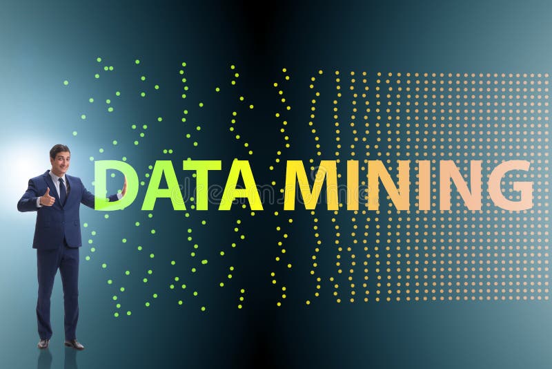 Concept of Big Data and Data Mining with Businessman Stock Image ...