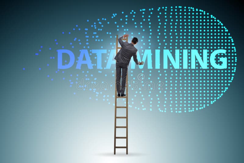 Concept of Big Data and Data Mining with Businessman Stock Image ...