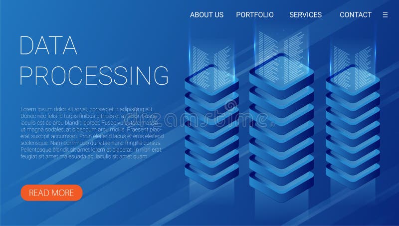 Concept of Big Data Processing, Energy Station of Future, Server Room ...