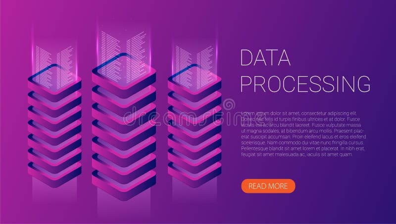 Concept of Big Data Processing, Energy Station of Future, Server Room ...