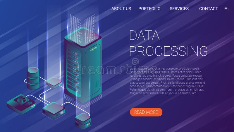 Concept of Big Data Processing, Energy Station of Future, Server Room ...