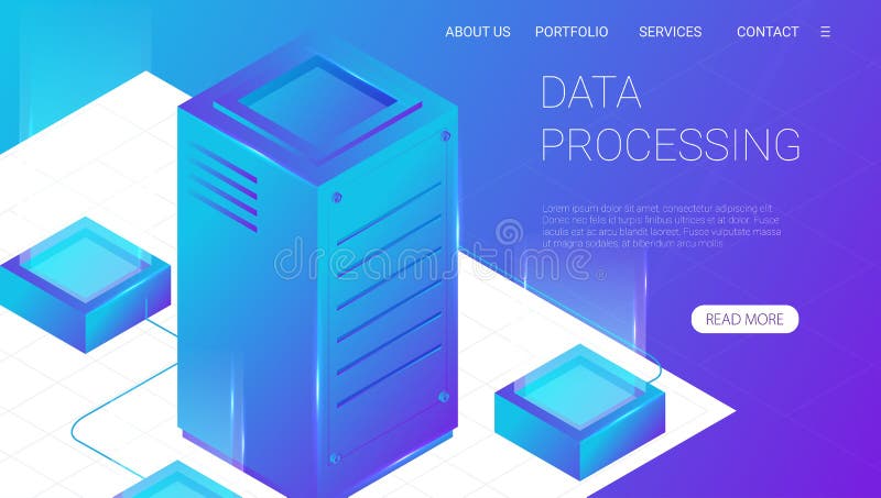 Concept of Big Data Processing, Energy Station of Future, Server Room ...