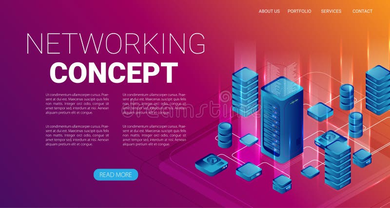 Concept of Big Data Processing, Energy Station of Future, Server Room ...