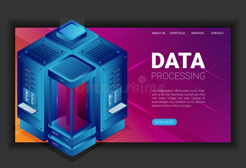 Concept of Big Data Processing, Energy Station of Future, Server Room ...