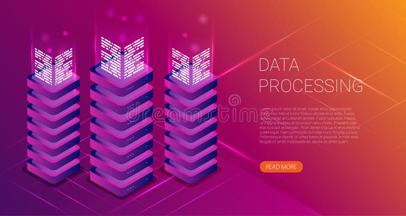 Concept of Big Data Processing, Energy Station of Future, Server Room ...