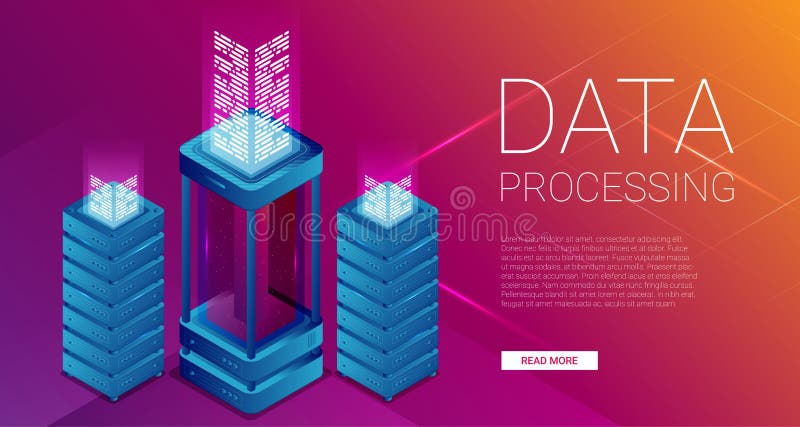 Concept of Big Data Processing, Energy Station of Future, Server Room ...