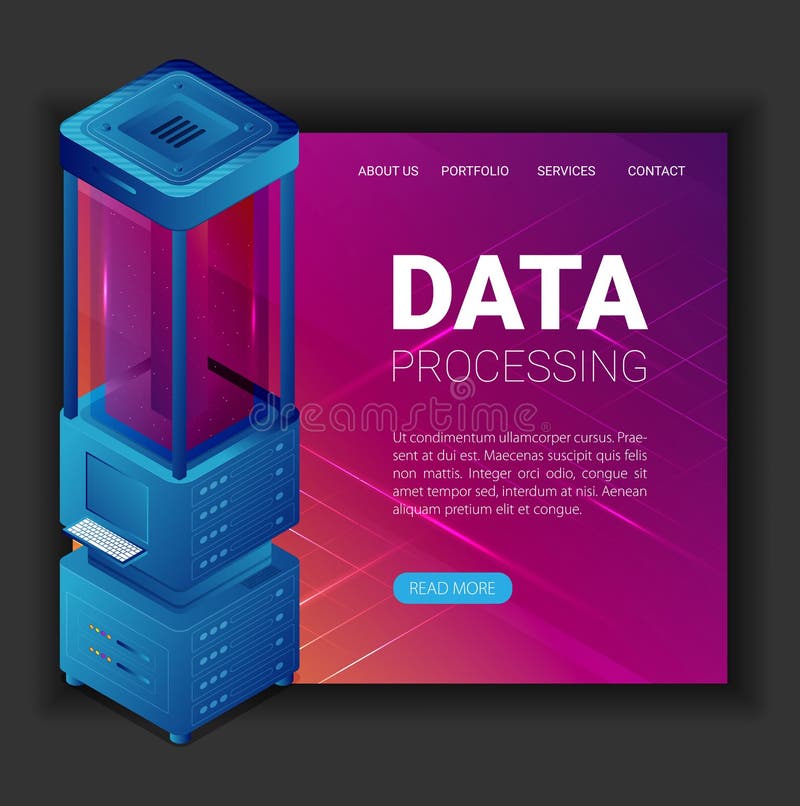 Concept of Big Data Processing, Energy Station of Future, Server Room ...