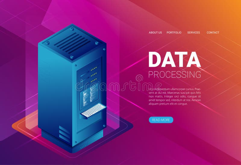 Concept of Big Data Processing, Energy Station of Future, Server Room ...