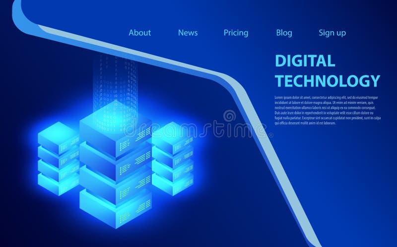 Concept of Big Data Processing, Energy Station of Future, Server Room ...