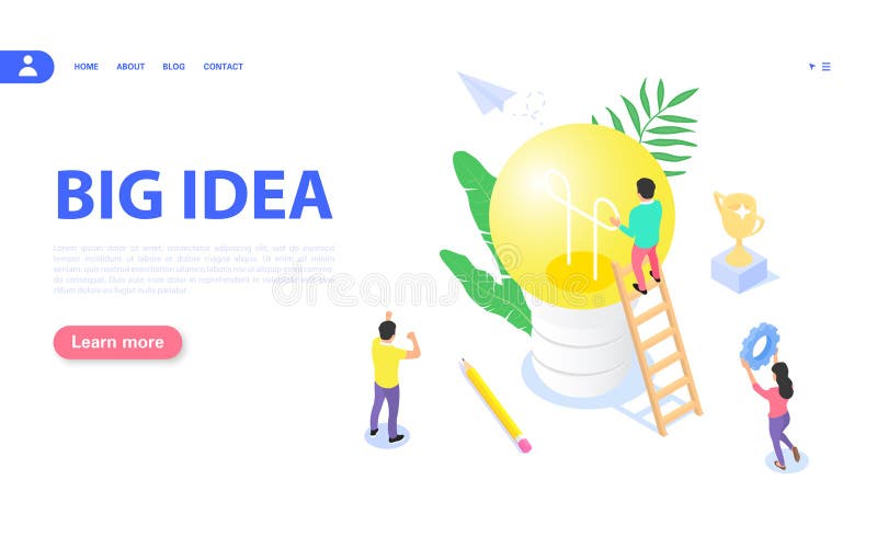 The Concept of a Big Idea and Creativity. a Group of People Work ...