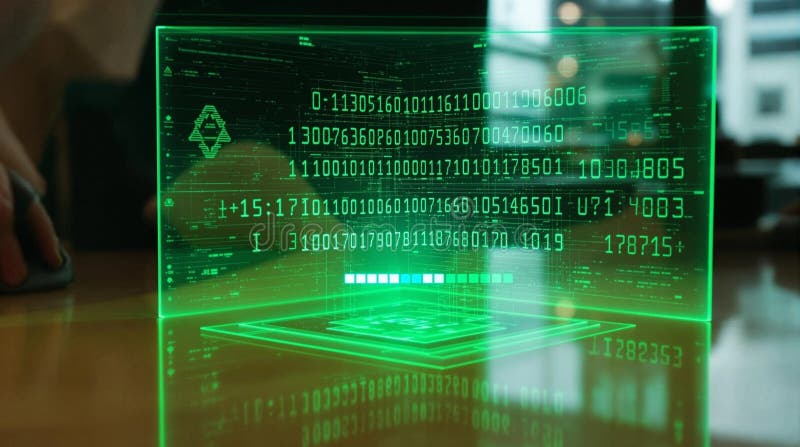 Binary Code on Digital Background Stock Illustration - Illustration of advertising, data: 346453004