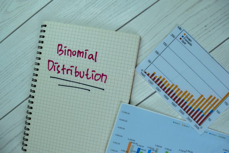 Concept of Binomial Distribution Write on a Book Isolated on Wooden ...