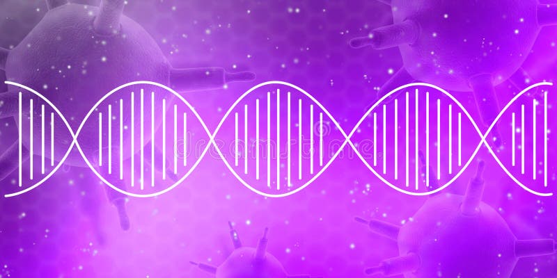 Concept of Biochemistry with Dna Molecule on Abstract Medical ...
