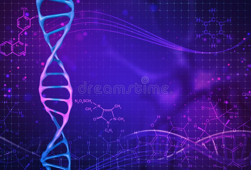 DNA Molecule Color Icon. Isolated Vector Illustration on White ...