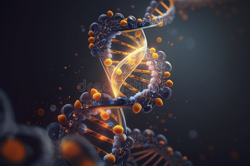 Concept of Biochemistry with Dna Structure. Medical Science Stock ...
