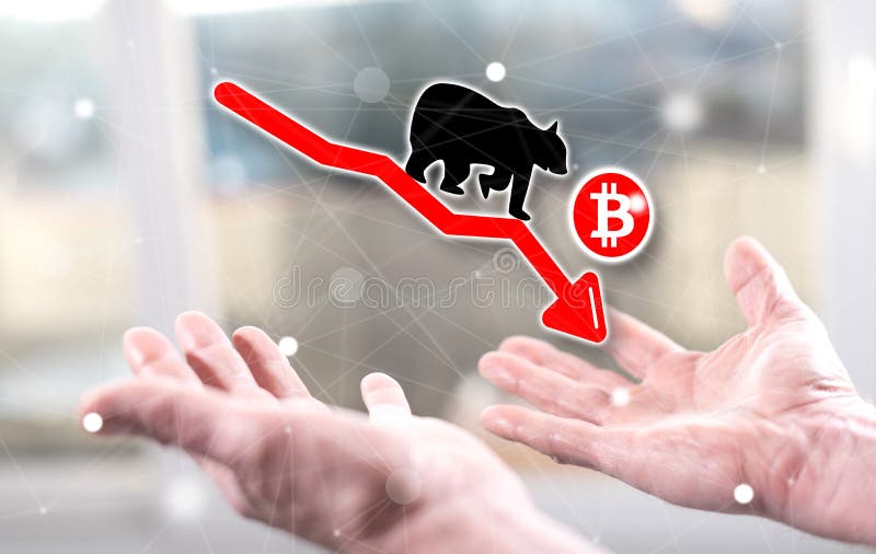 Concept of Bitcoin Bearish Trend Stock Photo - Image of exchange ...