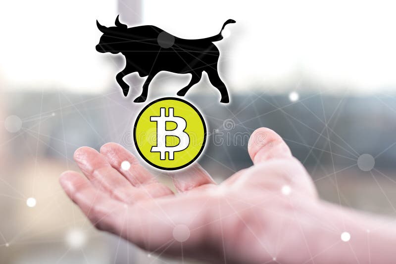 Concept of Bitcoin Bullish Trend Stock Image - Image of digital ...