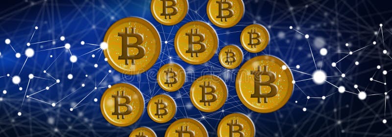 Concept of Bitcoin Currency Stock Illustration - Illustration of cash ...