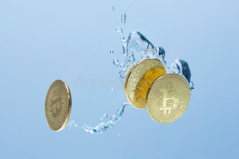 Concept. Bitcoin Going Down Stock Image - Image of coins, exchange ...