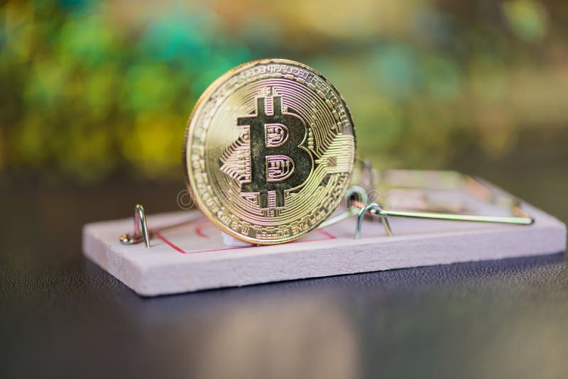 Concept of Bitcoin in a Mouse Trap. Risks and Dangers of Investing in ...