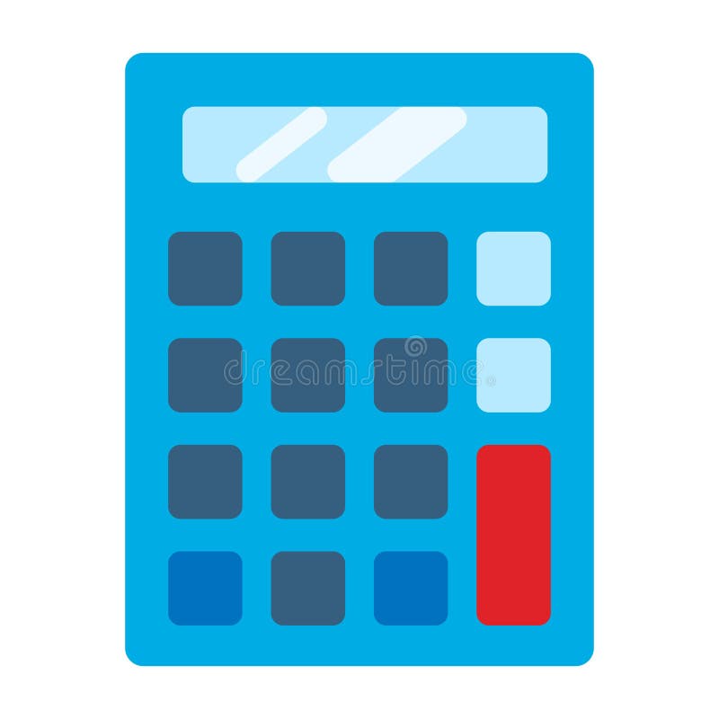 Concept Blue Calculator. Flat Design Icon Isolated Stock Vector ... Concept Blue Calculator. Flat Design Icon Isolated Stock Vector ...