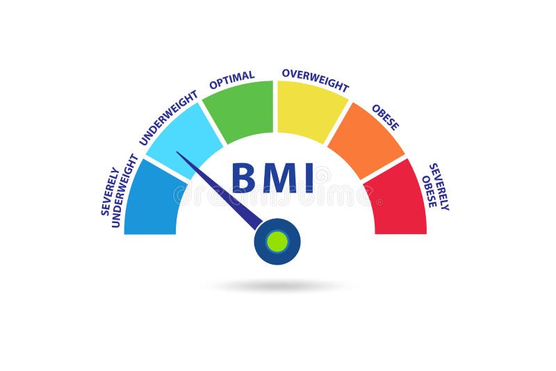 Concept of BMI - Body Mass Index Stock Illustration - Illustration of ...