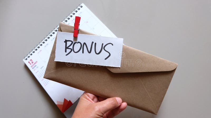 Concept of Bonus, Communication by Pulling Paper of Bonus from the ...