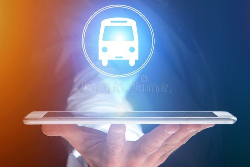 Concept of Booking Bus Ticket Online - Travel Concept Stock ...