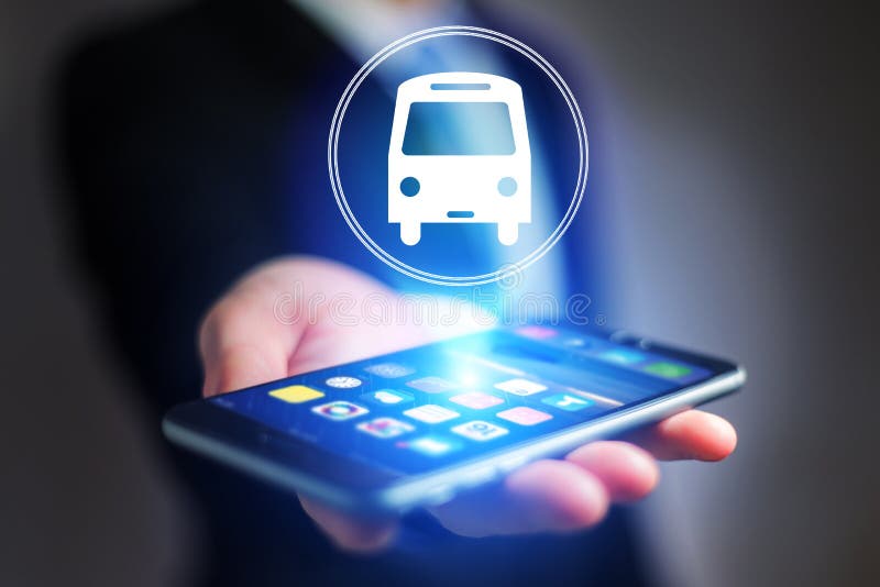 Concept of Booking Bus Ticket Online Stock Image - Image of booking ...