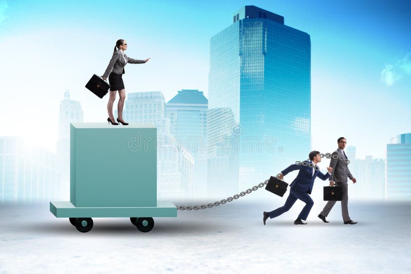 Concept of Bossy Autocratoc Leadership Stock Illustration ...