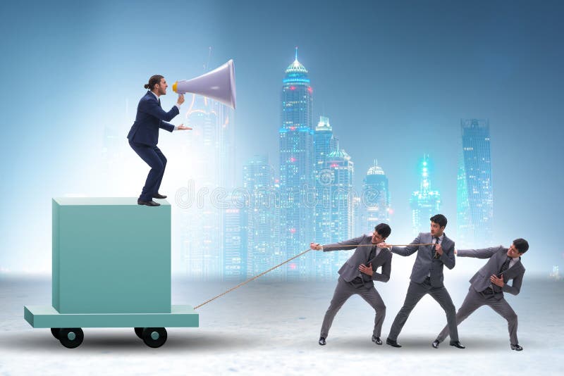 Concept of Bossy Autocratoc Leadership Stock Illustration ...