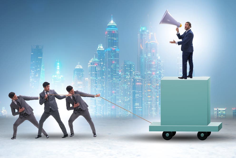 Concept of Bossy Autocratoc Leadership Stock Photo - Image of angry ...