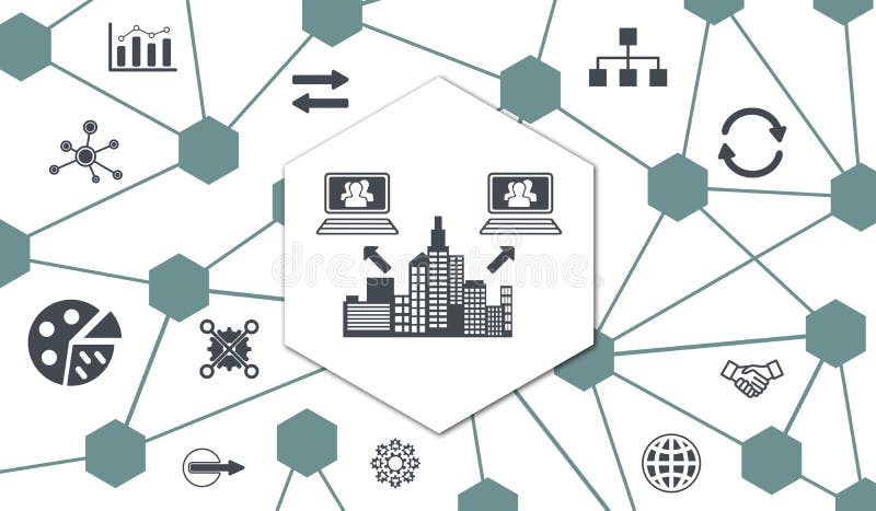 Concept of bpo stock illustration. Illustration of hexagon - 230838607