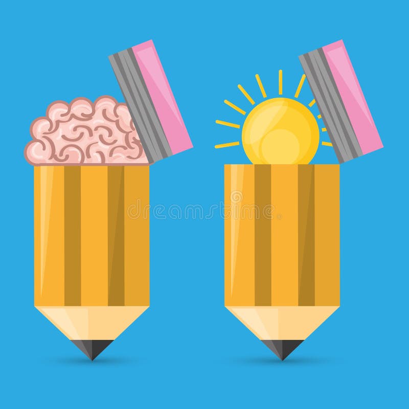 Mind and Brain Power Concept Stock Vector - Illustration of ...